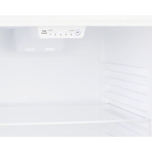 Summit Appliance FF1293SSIM 24" Wide Top Mount Frost-Free Refrigerator-Freezer with Icemaker in Stainless Steel Look, Black Cabinet, Adjustable Thermostat, Door Storage, Interior LED Lighting