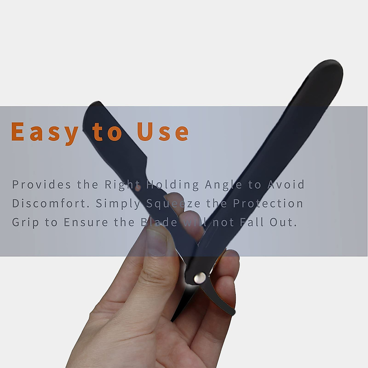 Straight Edge Barber Razor Professional Premium Salon Folding Men's Manual Shaver Cut Throat Black