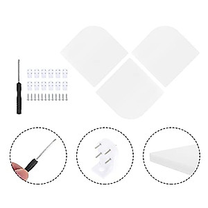 iplusmile Corner Wall Shelf Set of 3, Wall Mounted Floating Corner Shelves, Wall Storage Display Shelves for Home Décor, Bedroom Bathroom