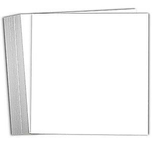 Hamilco White Cardstock Scrapbook Paper 12x12 Heavy Weight 120 lb Cover Card Stock – 25 Pack