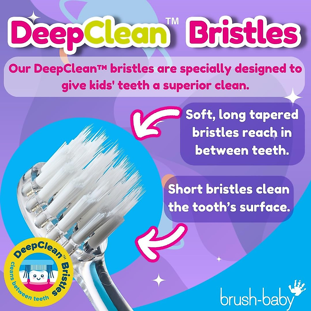 Brush Baby KidzSonic Toddler and Kid Electric Rocket Toothbrush for Ages 3+ Years - Disco Lights, Gentle Vibration, and Smart Timer Provide a Fun Brushing Experience - (2) 3+ yrs with Brush Heads