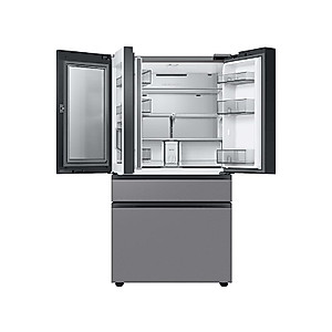 Samsung Bespoke 23 cu. ft. 4-Door French Door Smart Refrigerator with Beverage Center in Stainless Steel, Counter Depth
