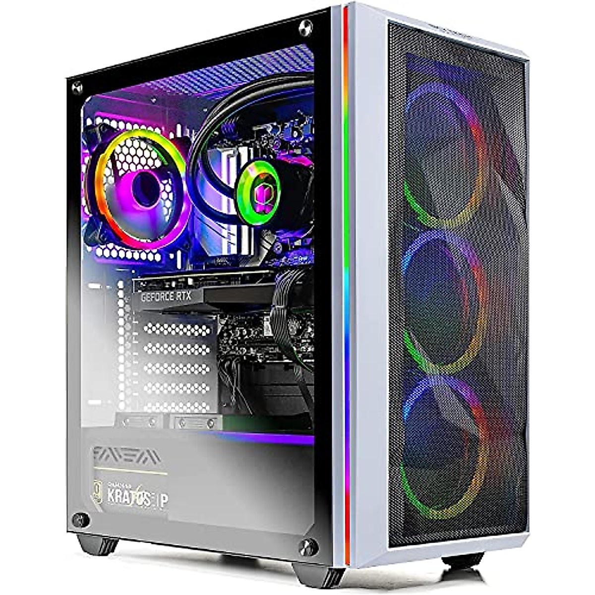Skytech Chronos White Gaming PC Desktop – Intel Core i9 10900K 3.7 GHz, RTX 3080 Ti, 1TB NVME SSD, 32G DDR4 3200, 850W Gold PSU, 360mm AIO, AC Wi-Fi, Windows 10 Home 64-bit