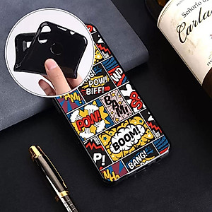 KJYFOANI for Infinix Note 30 Case, with [ 1 x Tempered Glass Protective Film], Black Soft Silicone Protection Sleeves Shockproof Bumper Case for Infinix Note 30 (6.78") - Surprise