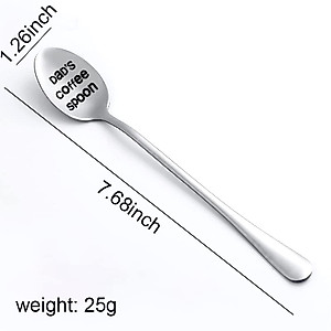 Dad Gift Spoon from Daughter Son - Dad's Coffee Spoon for Dad Daddy Birthday Fathers Day Christmas Gift for Father Coffee Lovers Gifts for Him Dad Coffee Spoons