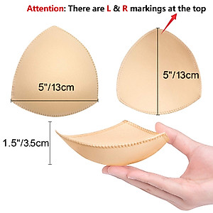 Awpeye Bra Pads Inserts 6 Pairs, Bra Cups Inserts, Removable Breast Enhancers Inserts for Women (Beige, Black, White)