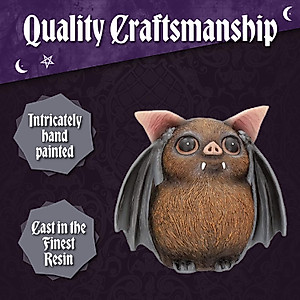 Nemesis Now Three Wise See No Evil Hear No Evil Speak No Evil Figurines, Adorable Hand-Painted Resin Collectibles and Gift - Bats