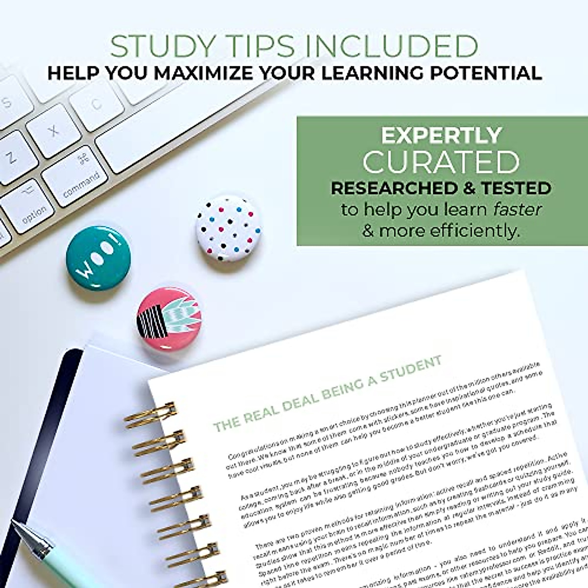 Academic Planner June 2023-April 2024 with Study Tips, Workout Tracker, Motivational Quotes, and Affirmations - Boost Your Productivity and Achieve Your Goals-Small Size