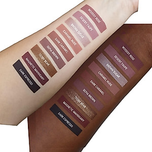 Aromi Metallic Liquid Lipstick | Smudge and Smear Proof, Long-lasting, Light Brown, Nude Lip Color with Shimmery Finish, Vegan, Cruelty-free, Gluten Free (Brown Sugar)
