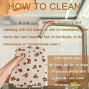 2 Pack Reusable Beeswax Bread Bags,Bread Bags for Homemade Bread,Cotton Beeswax Bread Bag to Keep Fresh,Sourdough Bread Bags