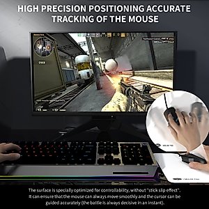 WengTech Teflon Coating Gaming Mouse Pad - Optimized for Gaming Sensor, Precise Positioning, Ultra-Thin, Stable Output, Non-Slip, Waterproof (Classic White, 13.7x9.4x0.02 inches)