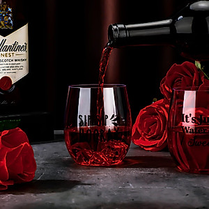 Zhehao 20 Pcs Funny Stemless Wine Glasses 12oz Disposable Party Funny Cups Clear Acrylic Shatterproof Wine Cups Sip Hooray Printed Glasses for Indoor Outdoor Party Beach Wedding Whiskey Cocktail