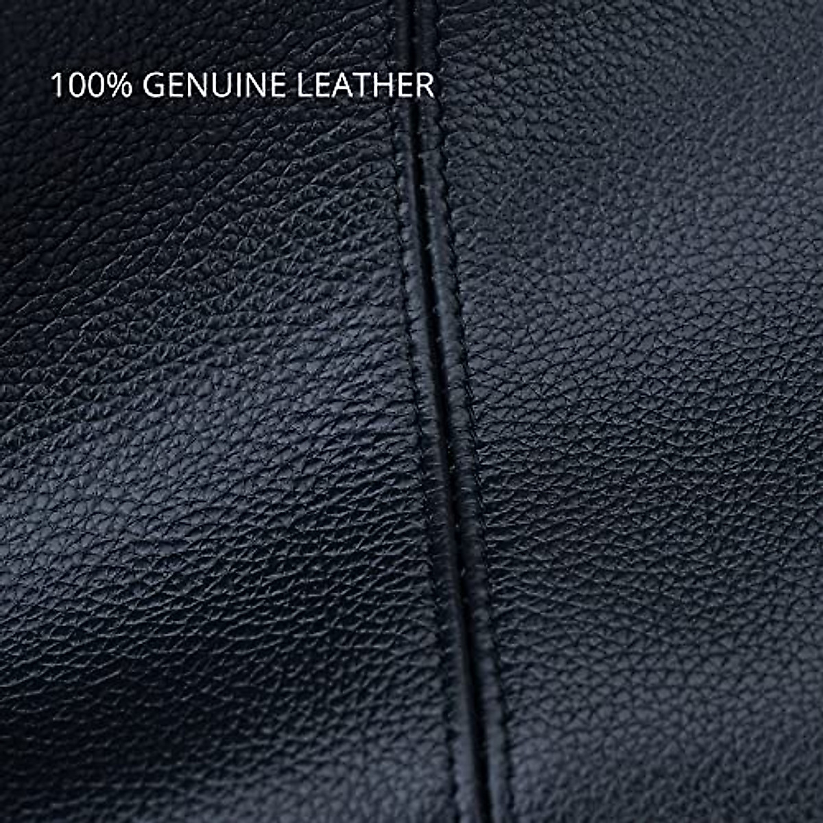 Bveyzi Genuine Leather Wristlet Purses for Women, Envelope Clutch Wallet Small Crossbody Bags for Dressy Evening (Black)