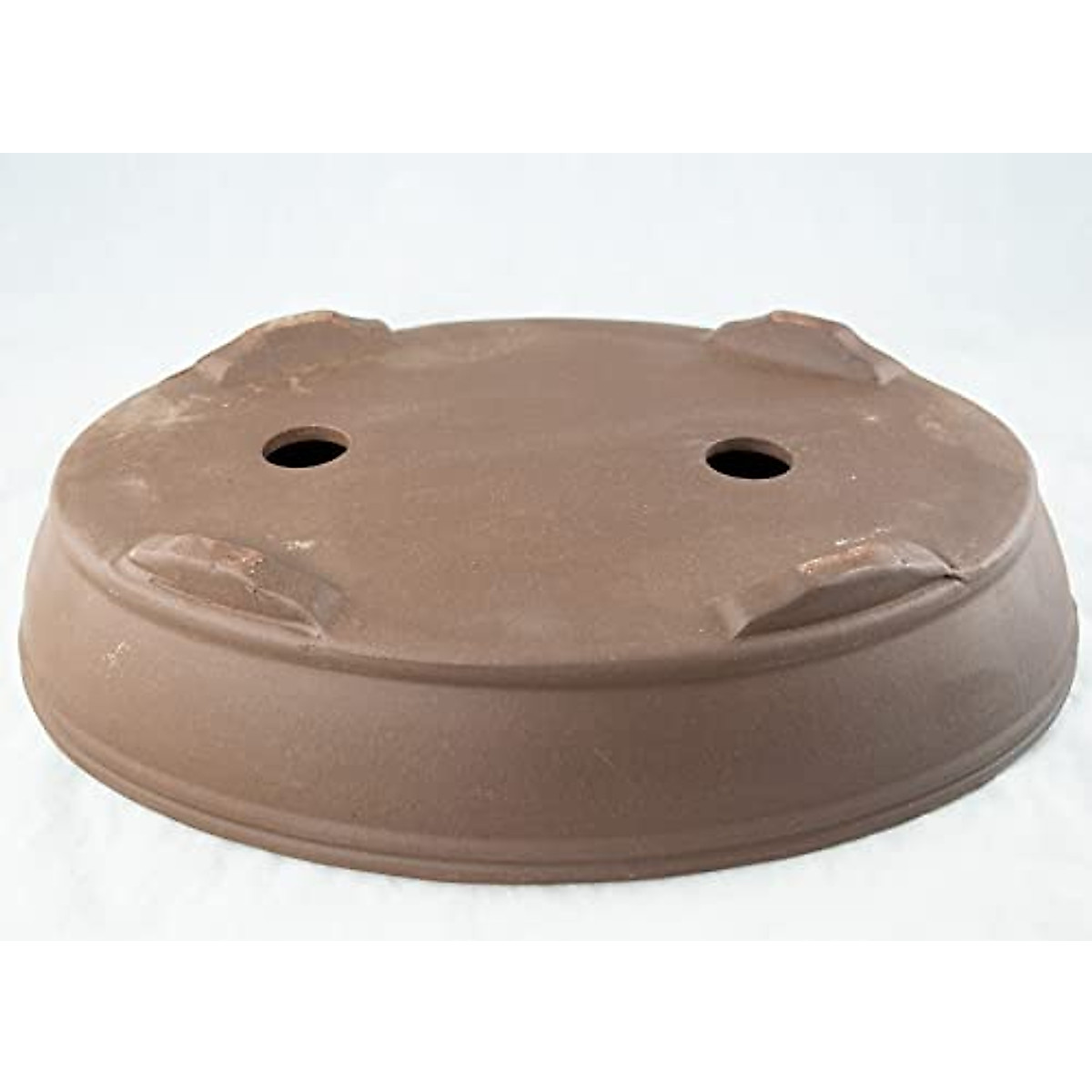 Calibonsai Oval Yixing Zisha Bonsai/Succulent Pot + Mesh 16 inch x 13 inch x 3.75 inch - Brown