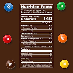 M&M'S Milk Chocolate Candies, Milk Chocolate, 38 Oz Bag