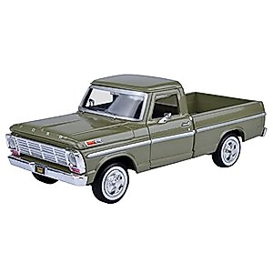 1969 Ford F-100 Pickup, Green - Motormax Premium American 79315 - 1/24 Scale Diecast Model Car by Motor Max