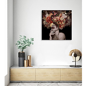 Art Knitting Paint by Number for Adults Beginner Students Kids, Gift Choice, DIY Acrylic Painting for Room Décor Canvas Roll- Pin-up Girl (SZ067)