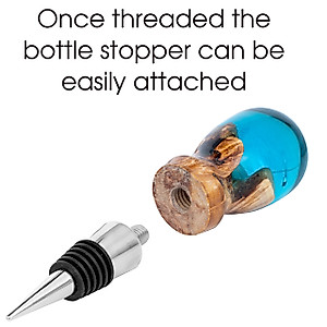 Deluxe Bottle Stopper Turning Kit with 2 Silicone Stoppers 3 Classic Chrome Stoppers 19/64 inch Drill Bit 1 inch 8 tpi Chuck and Ratcheting Handle with 3/8 inch Tap