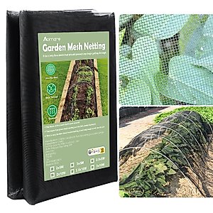 Abimars Thicker Garden Mesh Netting, 10’ x 33’ Ultra Fine Black Plant Row Covers for Vegetables Plants Fruits Flowers Protection, Nano PPT, Shading Rate 30%