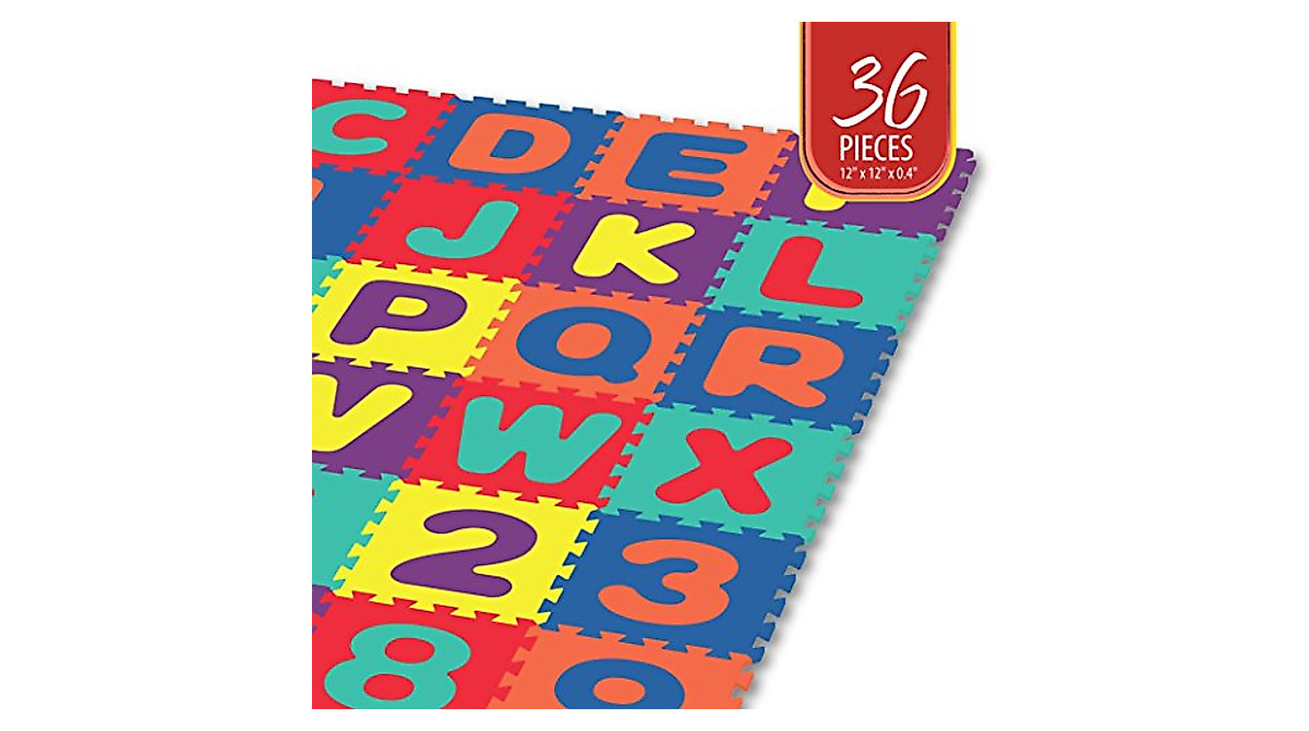 Kids' Alphabet & Numbers Foam Puzzle Mat - Safe Play & Learning