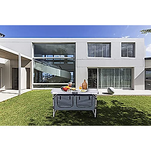 Nice C Folding Table Height Adjustable, Camping Table, Storage Kitchen Table, Lightweight Aluminum, with Carry Handle for Outdoor, Beach, BBQ, Picnic, Cooking, Festival, Indoor, Office