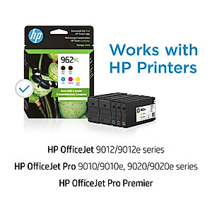 HP 962Xl / 962Xl (6Za57an) Ink Cartridges (Cyan Magenta Yellow Black) 5-Pack in Retail Packaging