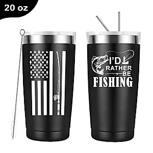 Golden Associate Fishing Gifts for Men, Novelty Fishing Socks and Tumbler 20 Oz Cup, Fisherman Gifts Stocking Stuffers for Dad Boys Husband Grandpa Boyfriend Him
