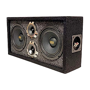 Bass Rockers 6.5" Loaded Chuchera Box with 6.5" Outdoor Home & Speakers & Tweeters 800W - Best for Car UTV, ATV, Camper, DJ, Pro Audio Use
