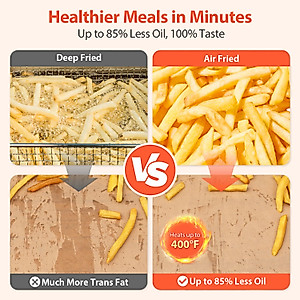 Beelicious® 5.8QT Large Air Fryer, 12-in-1 Digital Airfryer with Clear Window, 40+ Recipes, Flavor-Lock Tech, Shake Reminder, Compact, Quiet, Dishwasher Safe, Nonstick, Fit for Family of 2-5, Black