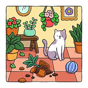 Cat Moments: Meow Life Coloring Book for Adults and Teens