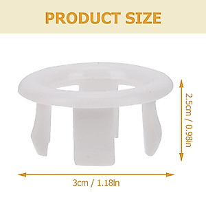 Cabilock 60Pcs washbasin overflow hole kitchen sink overflow ring strainer for sink bath tub accessories sink strainers sink overflow hole cover bath sink round plastic white bathroom basin