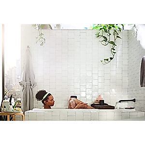 Moen WT901BL Genta LX Single Handle Wall Mount Filler High Flow Tub Faucet with 10" Spout Reach, Matte Black