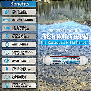 10-inch Universal Alkaline in-line Water Replacement Filter - PH Enhancer, and Re-Mineralizer – Post Filter for Under-Sink or Reverse Osmosis System - Restore Essential Minerals Set of 3