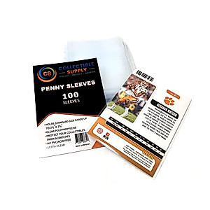 10 Pack Collectible Supply Penny Sleeves 100 Ct. Standard Size (1000 Total Sleeves) Trading Gaming Card Storage & Protection