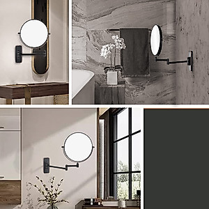 Nicesail Orb 1X/10X Magnifying Makeup Mirrors for Wall Mounted Makeup Mirror 8 Inch, Double-Sided 10x Magnifying Mirror Wall Mount, Oil Rubbed Bronze (8 Inch, 10X)