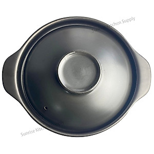 Sunrise Kitchen Supply Black Casserole Clay Pot (40, Ounces)