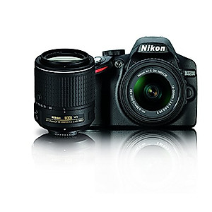 Nikon D3200 24.2 MP CMOS Digital SLR Camera with 18-55mm and 55-200mm VR DX Zoom Lenses Bundle