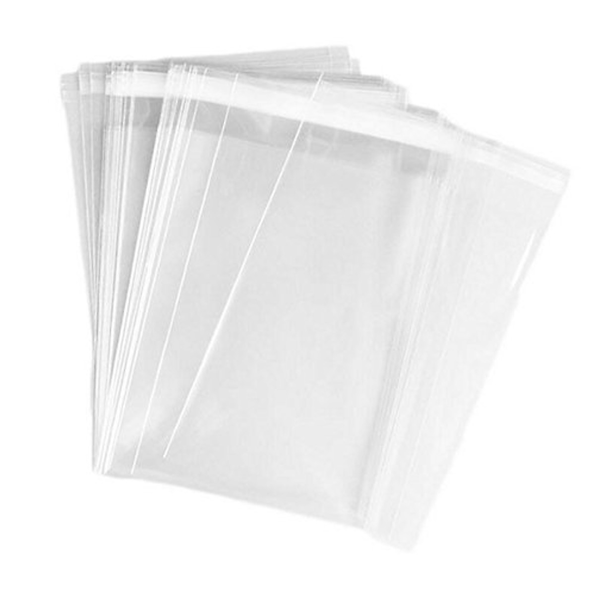 100PCS 9"x 12" Transparent Automatic Sealing Cello/Cellophane Treat Bag Packaging Bags with Self Adhesive Closure for Food Storage Bakery Candies Wrapping Sweets 1.2mil Thick