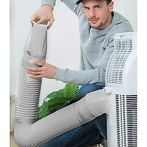 Hotop Air Conditioner Exhaust Hose, 5.9 Inches Diameter and 59 Inches Length Exhaust Vent Hose with Counterclockwise Thread Compatible with Portable Air Conditioner