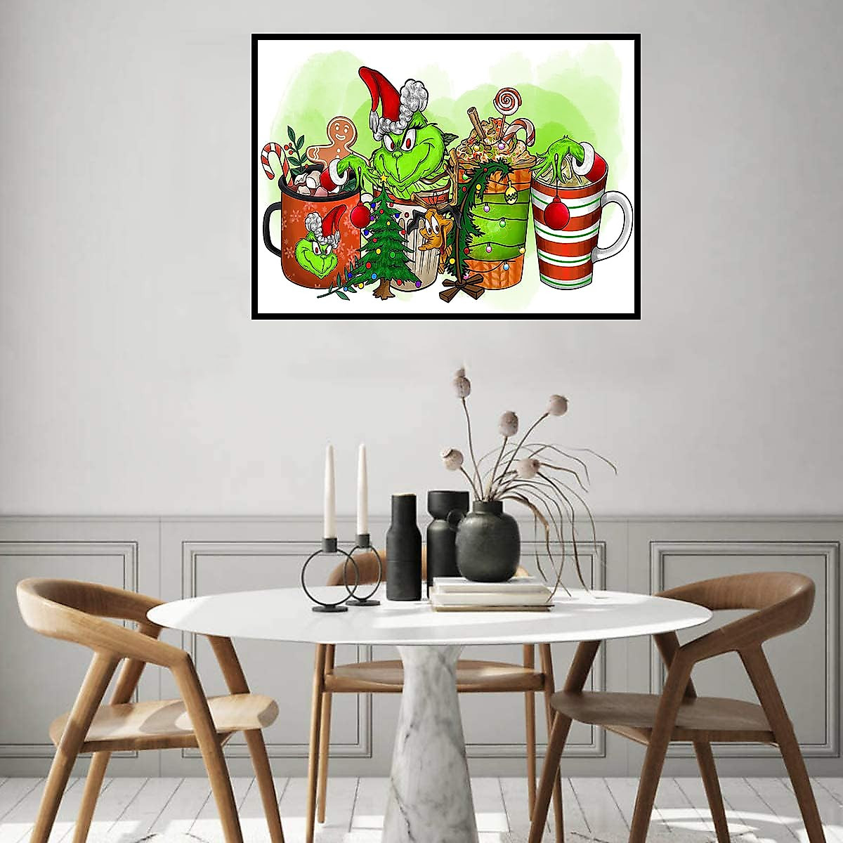 ARPADAMO Adult Beginner Christmas Diamond Art Painting Kit, Full Diamond Diamond Dot Painting Beginner, Round 5D Paint & Diamond Art Painting Set DIY Adult Craft Kit (11.8x15.7in)