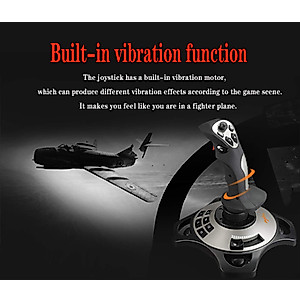 PXN Flight simulator controls 2113 pc flight joystick controls with Vibration Function and Throttle Controls Wired Flight Stick for PC Windows XP/VISTA/7/8/10/Computer/Laptop(PC only)