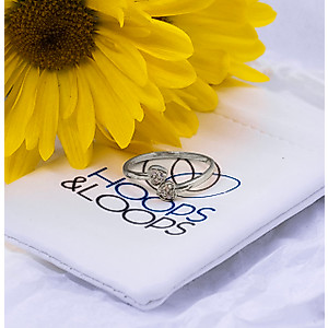 Hoops & Loops Sterling Silver Cubic Zirconia Double Heart Toe Ring