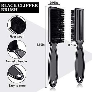 12 Pieces Blade Clipper Cleaning Brush Scrub Brush Barber Blade Cleaning Clipper Nylon Brush Tool (Black)