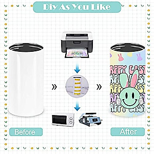 Wzaytia 12 Oz Sublimation Sippy Cup 6 Pack, Kids Sublimation Sippy Tumblers, Stainless Steel Sublimation Todder Water Bottle