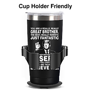 WOELIVE Father's Day Gift for Brother from Sister, Siblings - Best Birthday Gifts Christmas Ideas for Brother In Law - Funny Gag Fathers Day Brothers Gifts - 20 Oz Black Tumbler