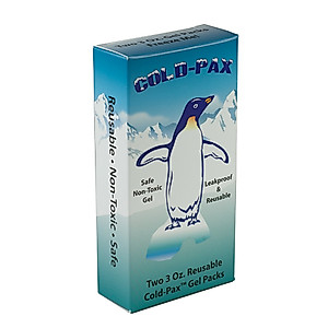 GMS Cold Pax Ice Pack Reusable 4 Pack - Extra Cold Ice Pack Replacements - 3 oz Multipurpose Gel Packs for Aches, Pains, Bruises, Sores, Coolers, Lunch Boxes, and Medical Purposes