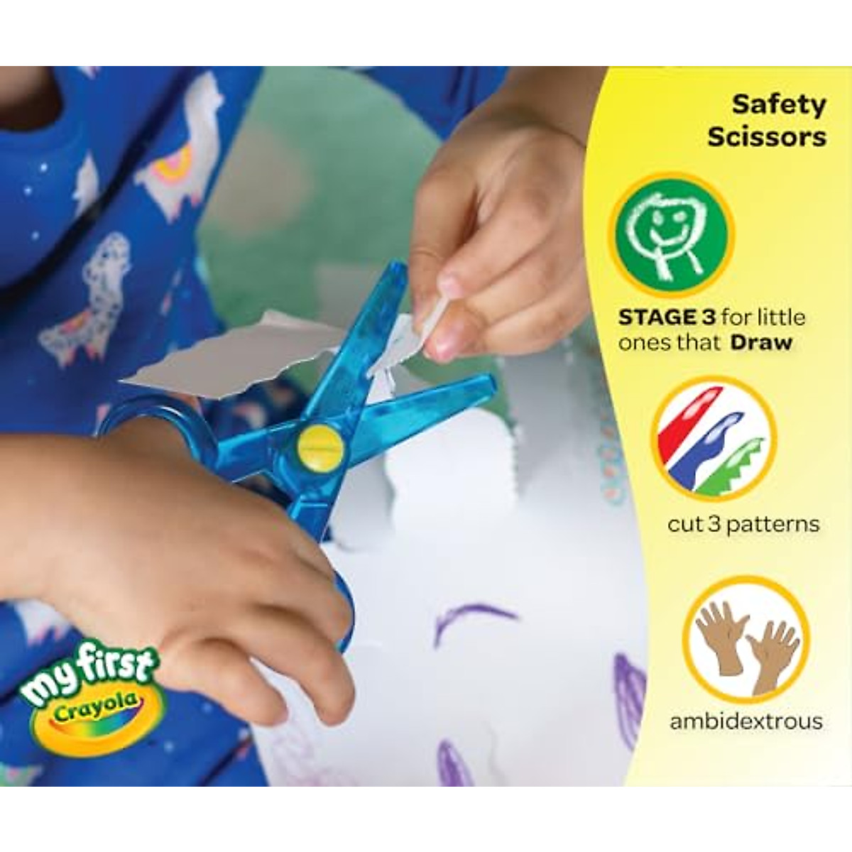 Crayola My First Safety Scissors, Toddler Art Supplies, 3ct