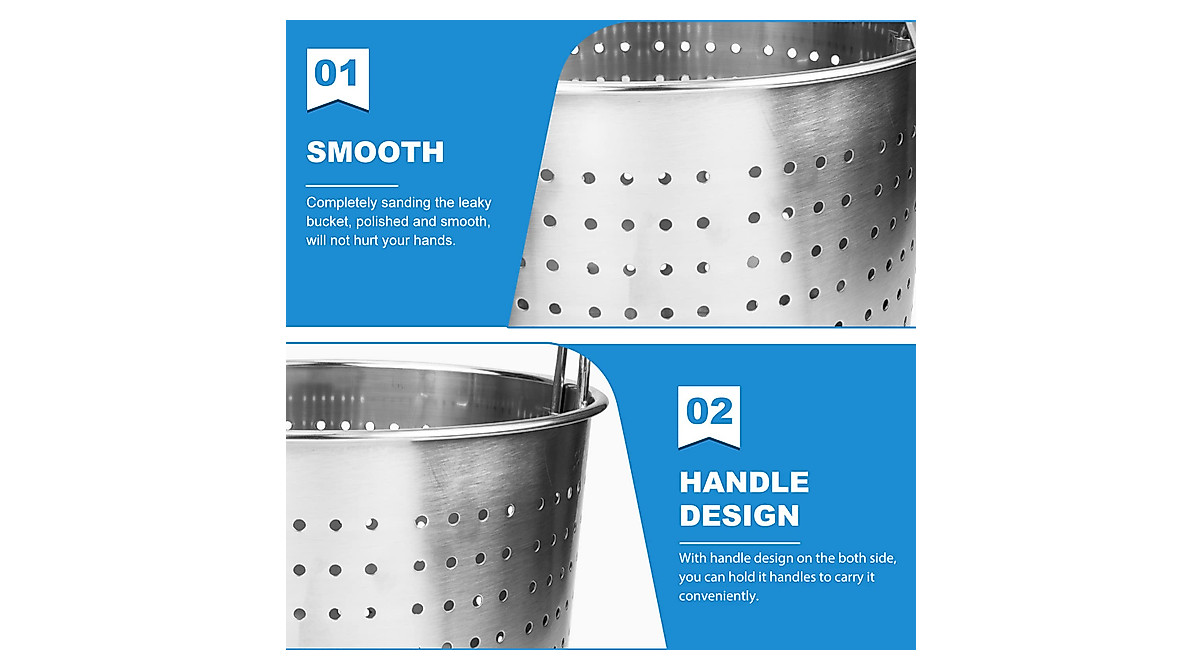 Hemoton Stainless Steel Stock Pot Strainer Insert