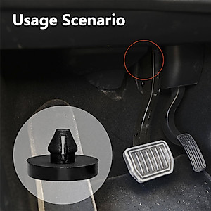 QUICTO 8 Pcs Brake Pedal Stop Pad, Rubber Brake Stop, Automotive Clutch Pedal Stop, Compatible with 90541-06036 46505-SA5-000 (Black and White)