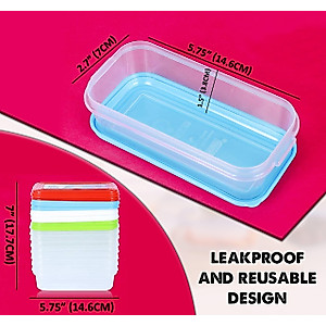 ARSUK 8 Pack Baby Food Storage Containers (8.5oz/250ml) - Small Plastic Containers with Lids for Freezer - Microwavable, Dishwasher Safe & BPA Free